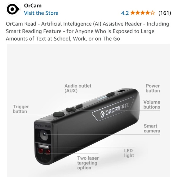AI ORCAM READER | Other | Artificial Intelligence Assistant Reader ...